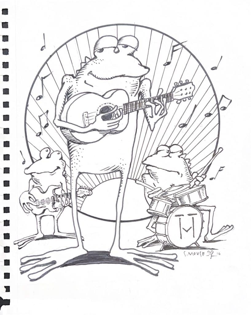 TALL TOAD ILLUSTRATION FOR T-SHIRT DESIGN - Mouse Studios