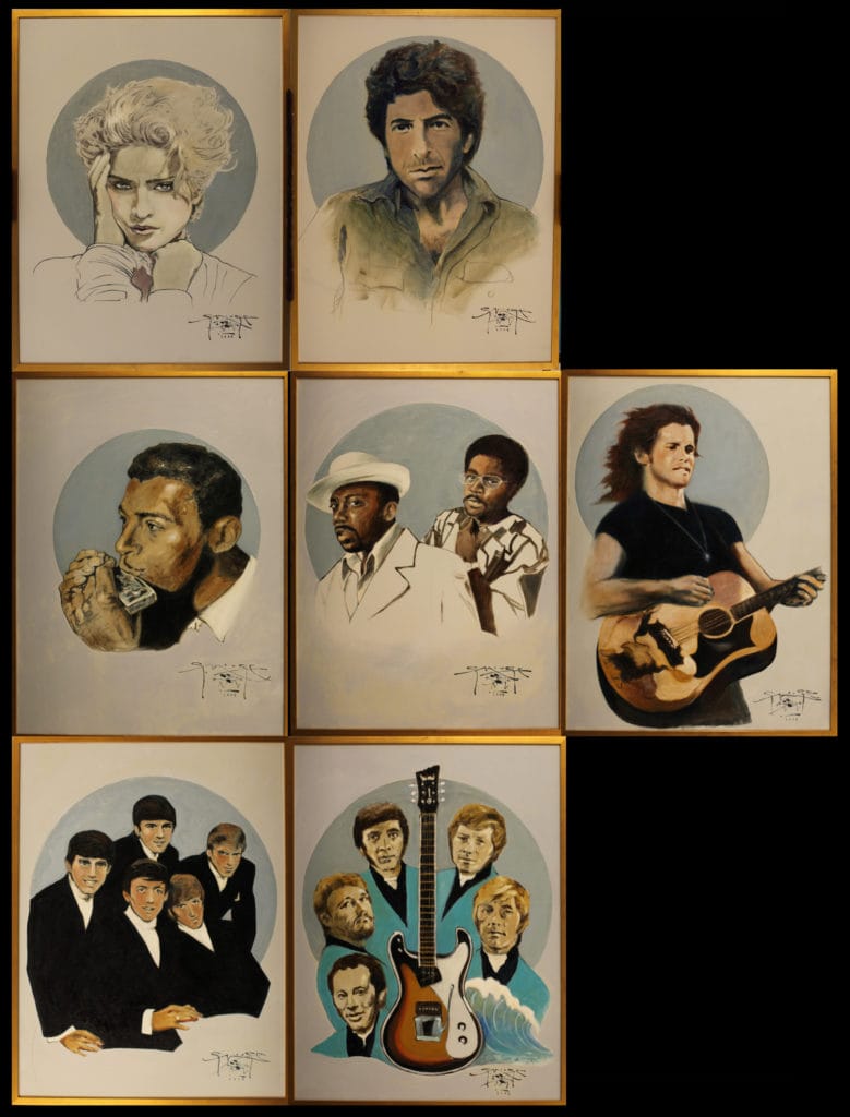 ROCK AND ROLL HALL OF FAME paintings - Mouse Studios